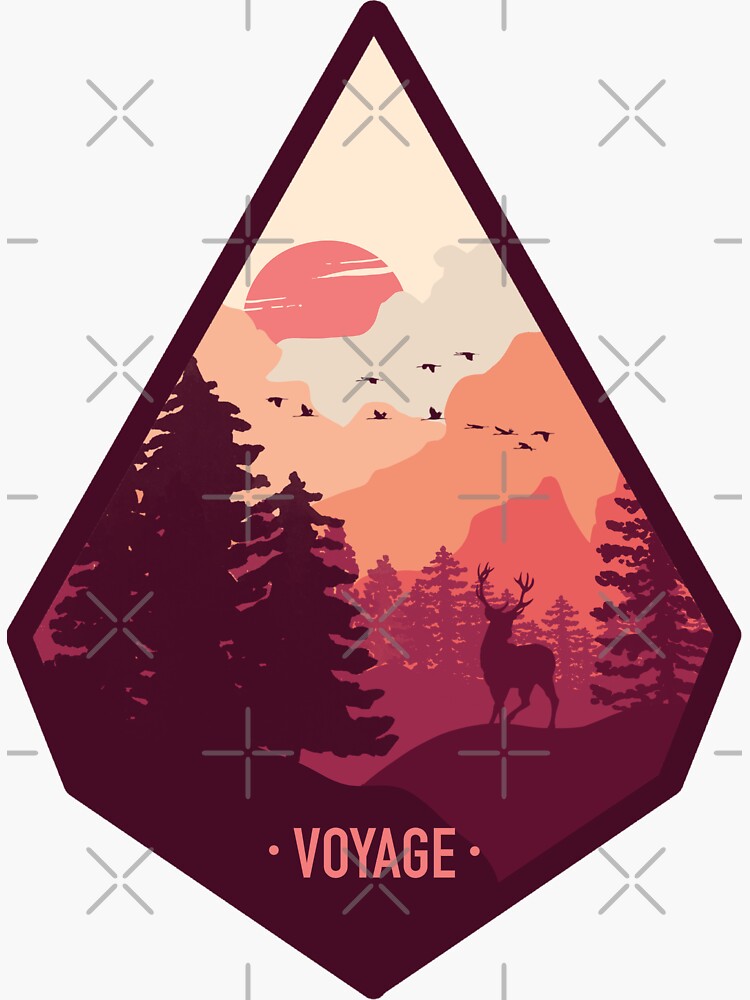 "Voyage" Sticker for Sale by MaluBobo | Redbubble
