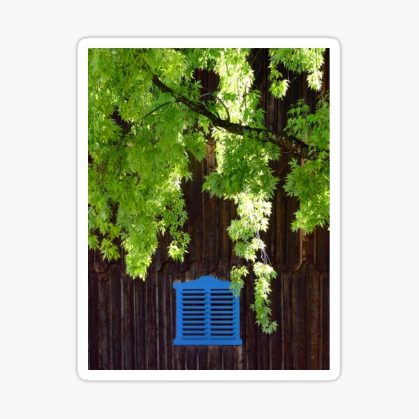 "Blue Shutters" Sticker for Sale by JonDelorme | Redbubble