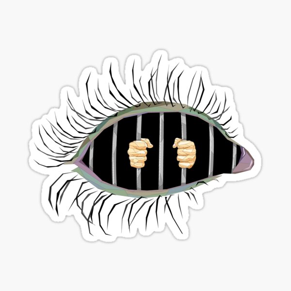 "Trapped" Sticker for Sale by ItsSimpleLines | Redbubble