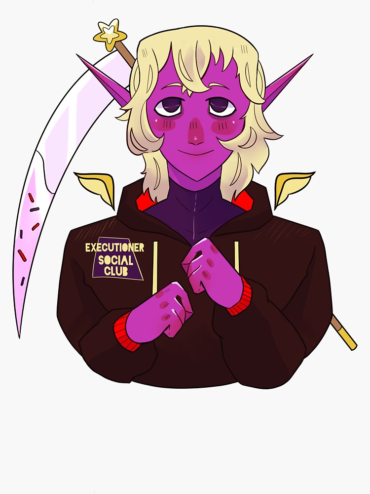 "Executioner Larry- Cute with Scythe " Sticker for Sale by Mcoockie ...