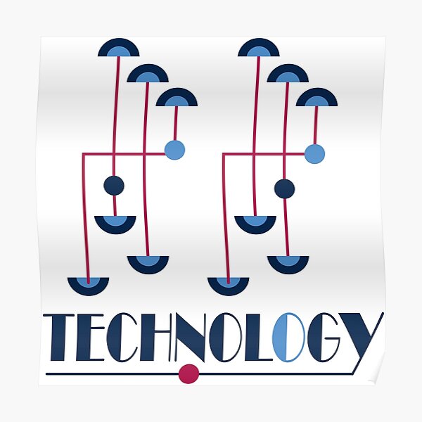 "i love technology" Poster for Sale by ALLFORDESIGN | Redbubble