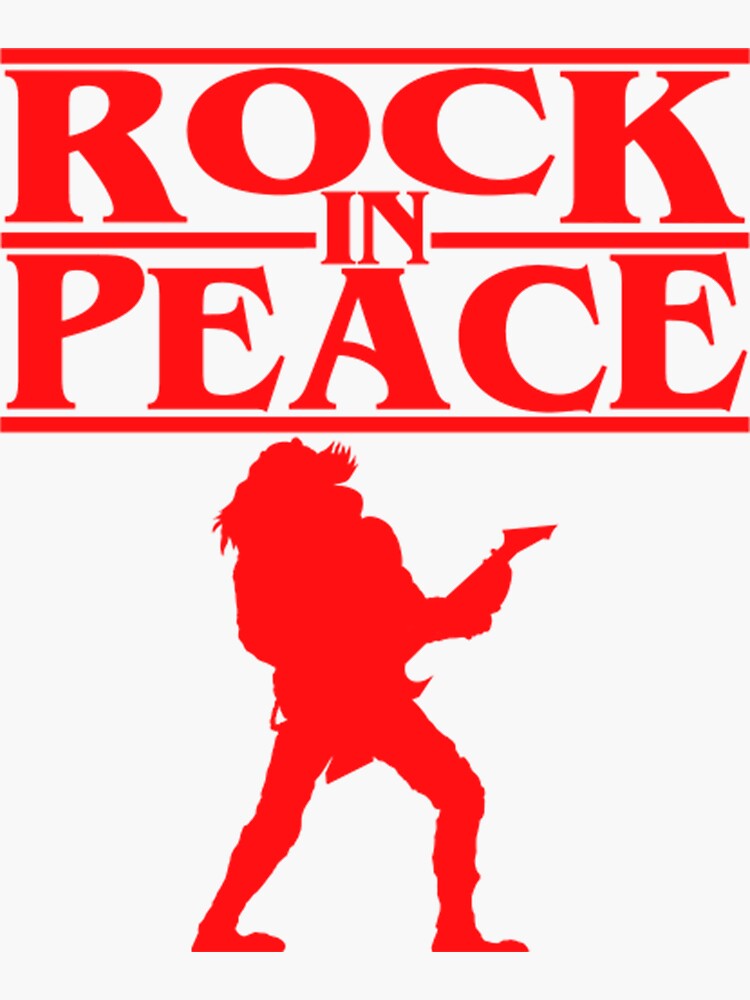 "Rock In Peace RIP Eddie Munson Stranger Things Vecna Hawkins Indiana ...