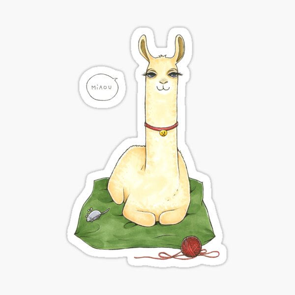 "lama cat" Sticker for Sale by chidori | Redbubble