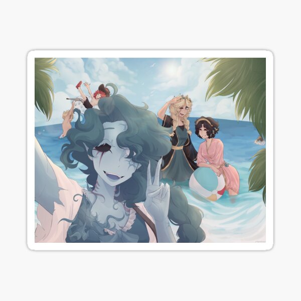 "Beach visit" Sticker for Sale by alterlithium | Redbubble
