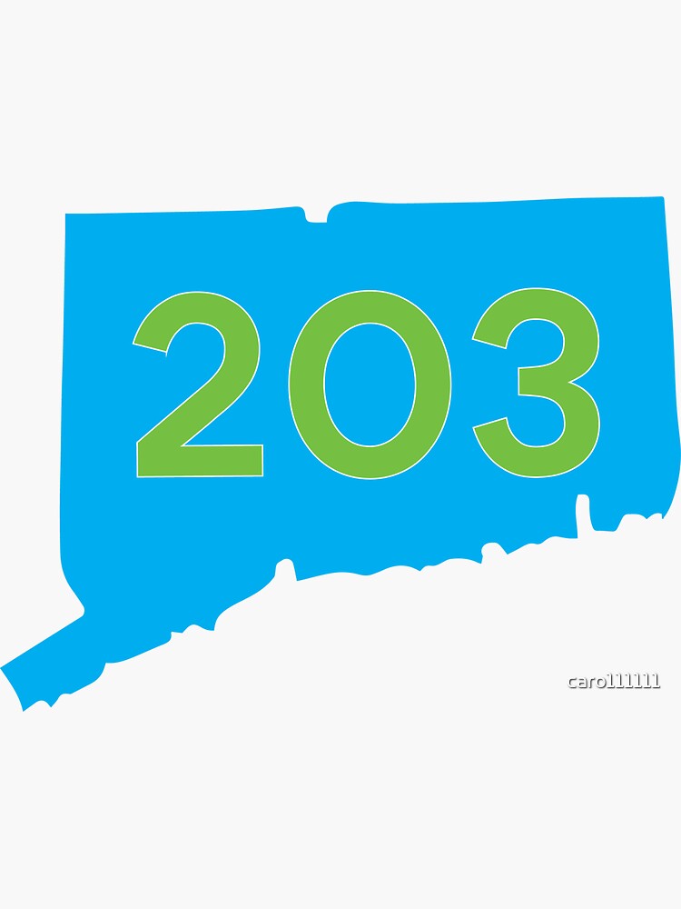 "203 CT" Sticker for Sale by caro111111 | Redbubble