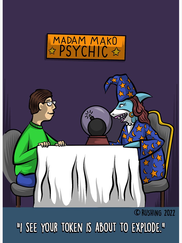 "Madam Mako's Prediction" Sticker for Sale by SharkToons | Redbubble