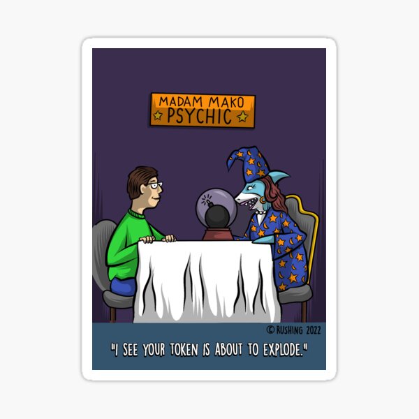 "Madam Mako's Prediction" Sticker for Sale by SharkToons | Redbubble