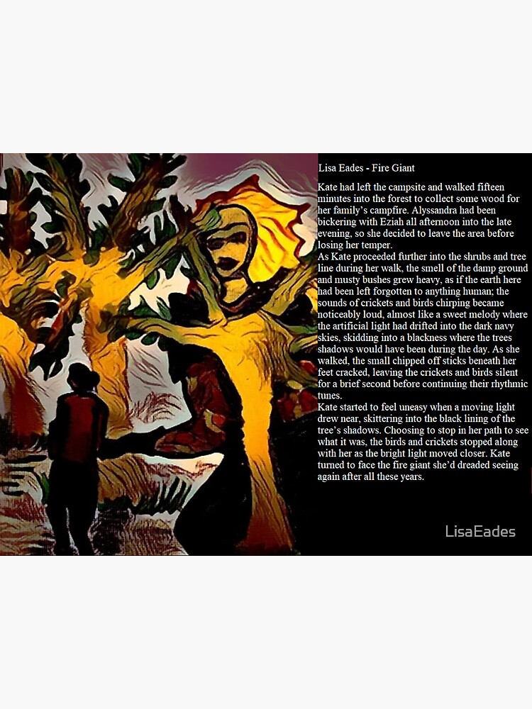 "Fire Giant - Lisa Eades (Micro Fiction)" Sticker for Sale by LisaEades ...