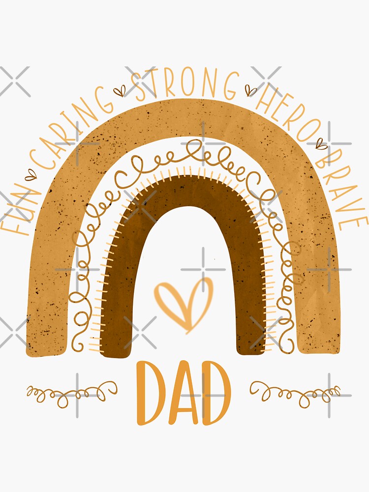 "Hand drawn rainbow dad gift " Sticker for Sale by TipTopTapo | Redbubble
