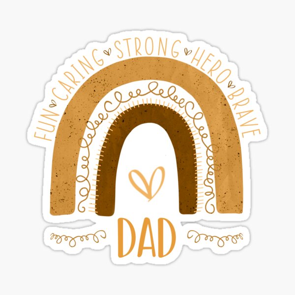 "Hand drawn rainbow dad gift " Sticker for Sale by TipTopTapo | Redbubble