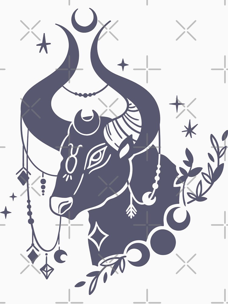 Taurus Zodiac Constellations Astrological Symbols Vector Retro Graphic