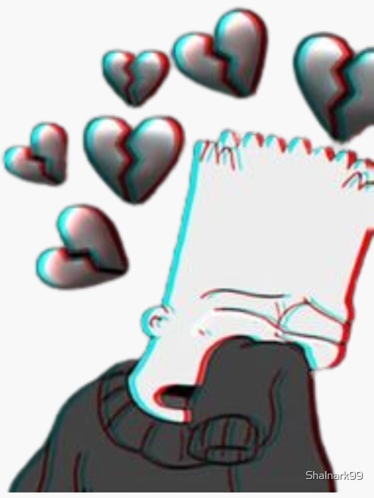 "Sad Simpson" Sticker for Sale by Shalnark99 | Redbubble