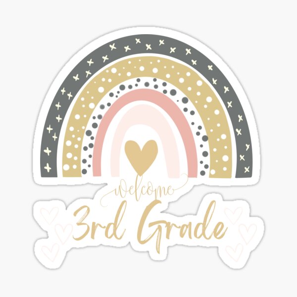 "Welcome 3rd Grade School, Back to school New Design 2023" Sticker for ...