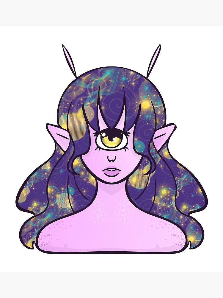 "Follow the Stars Alien Girl " Poster for Sale by Nicheek | Redbubble