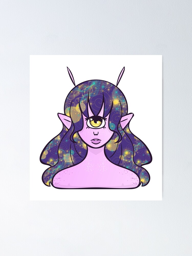 "Follow the Stars Alien Girl " Poster for Sale by Nicheek | Redbubble