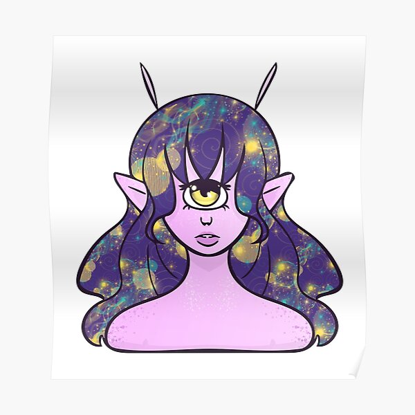 "Follow the Stars Alien Girl " Poster for Sale by Nicheek | Redbubble