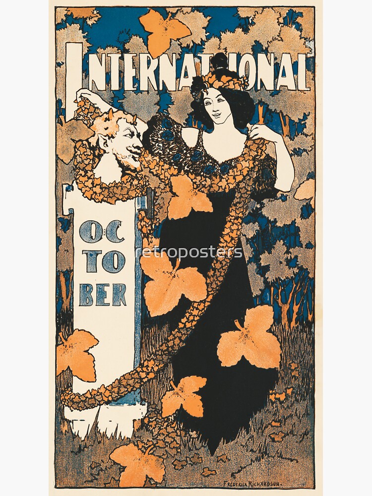 "INTERNATIONAL OCTOBER 1896 Vintage American Magazine Poster by Artist ...