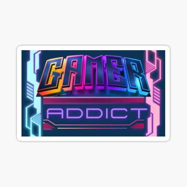 "Gamer Addict" Sticker for Sale by GeminiJay | Redbubble