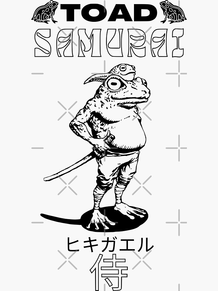 "Toad Samurai Illustration" Sticker for Sale by CreatorJ | Redbubble