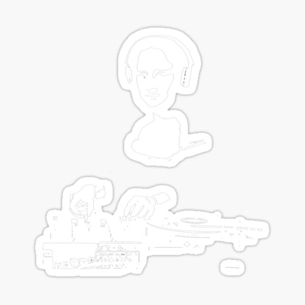 "DJ Mona Lisa" Sticker for Sale by Dev-Corner | Redbubble