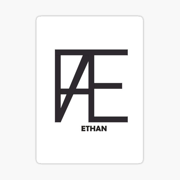 "Merch with the name Ethan and a personal logo" Sticker for Sale by Luca9002 | Redbubble