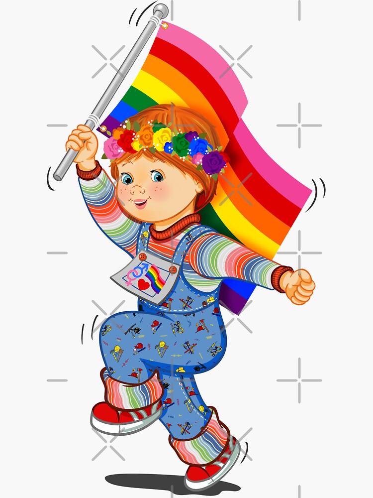 " Good Guys Pride - Child's Play - Chucky" Sticker for Sale by RG-Love ...