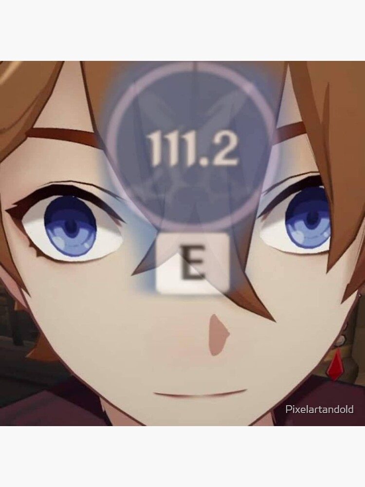 "Childe Genshin Impact Wide cooldown meme" Sticker for Sale by ...