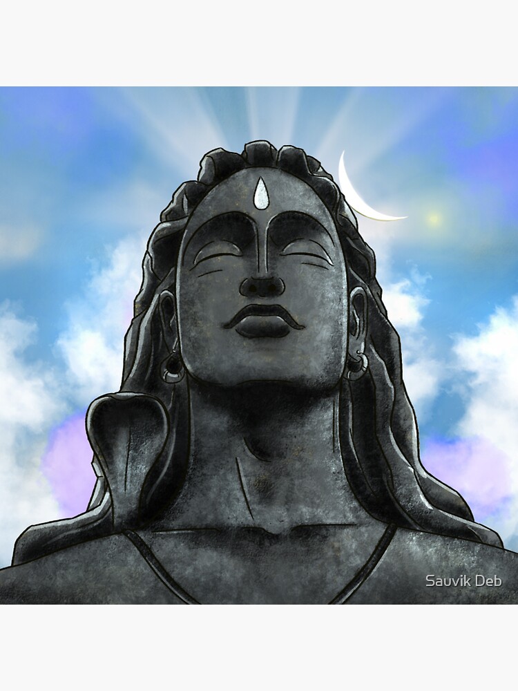 "Adiyogi Shiva" Sticker for Sale by ArtisticSauvik | Redbubble