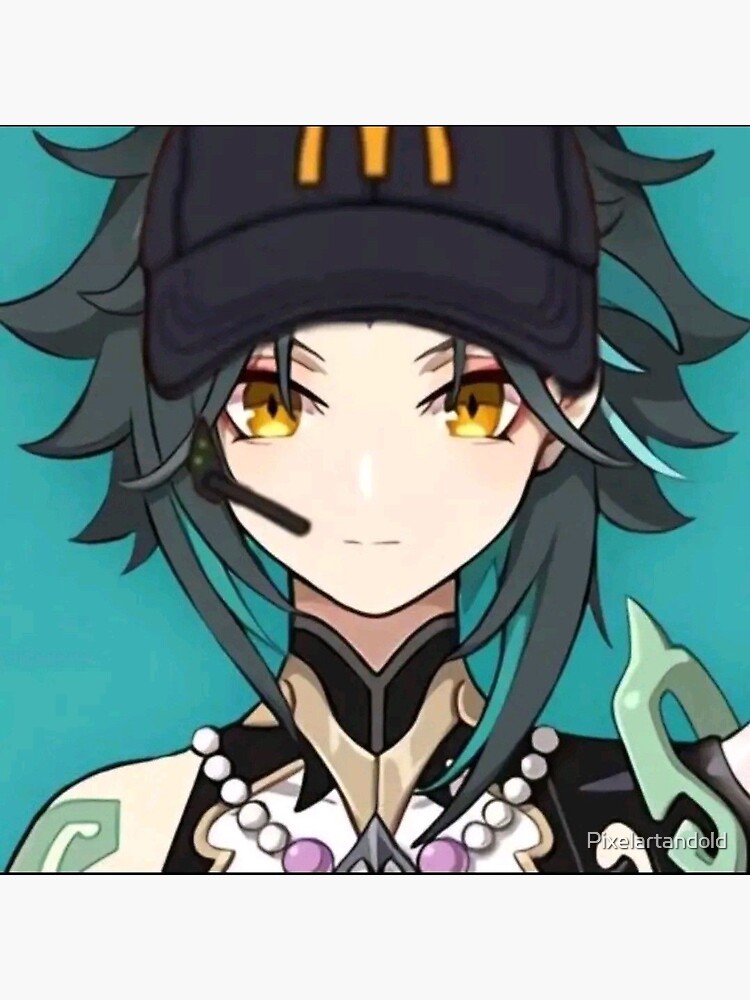 "McDonalds Xiao Genshin Impact meme" Sticker for Sale by Pixelartandold ...