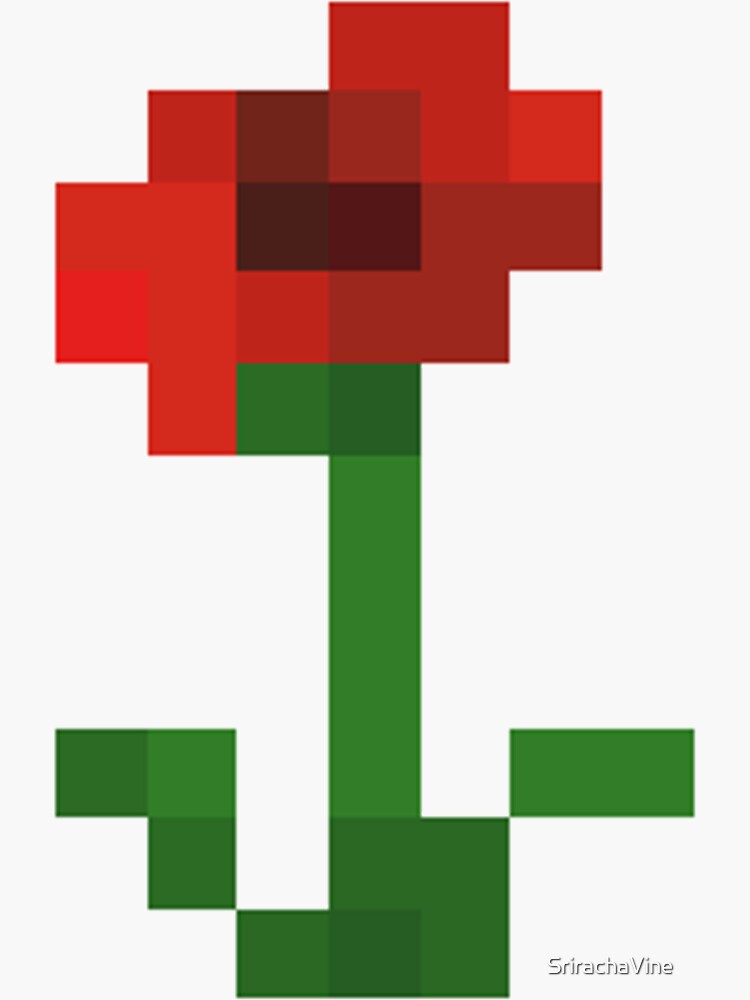"Minecraft poppy" Sticker for Sale by SrirachaVine | Redbubble