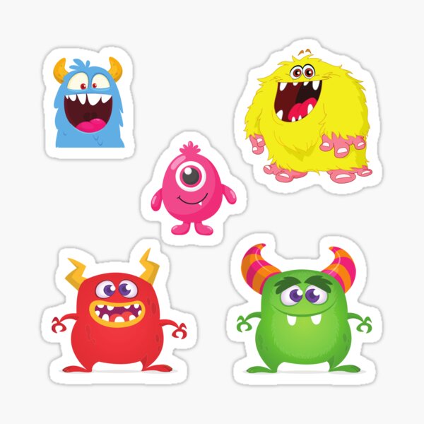 "Monster Sticker Pack" Sticker for Sale by BetterLifeToday | Redbubble