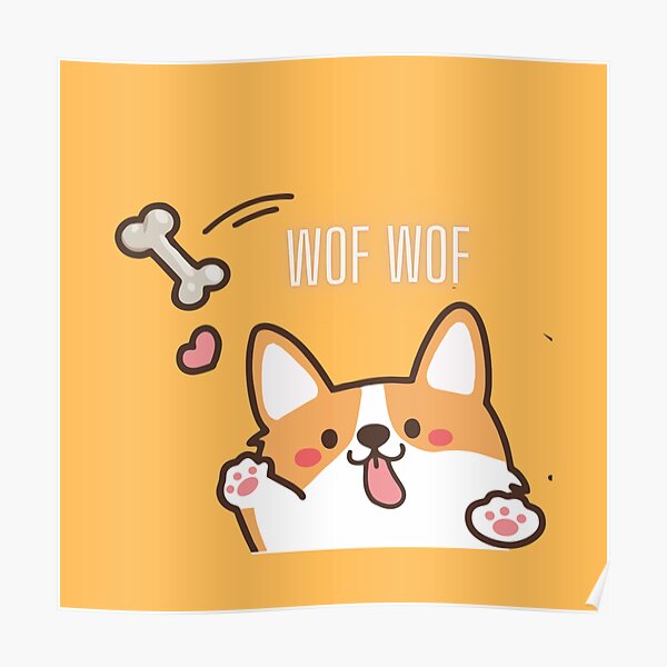 "Dog Wof Wof" Poster for Sale by MixShop10 | Redbubble