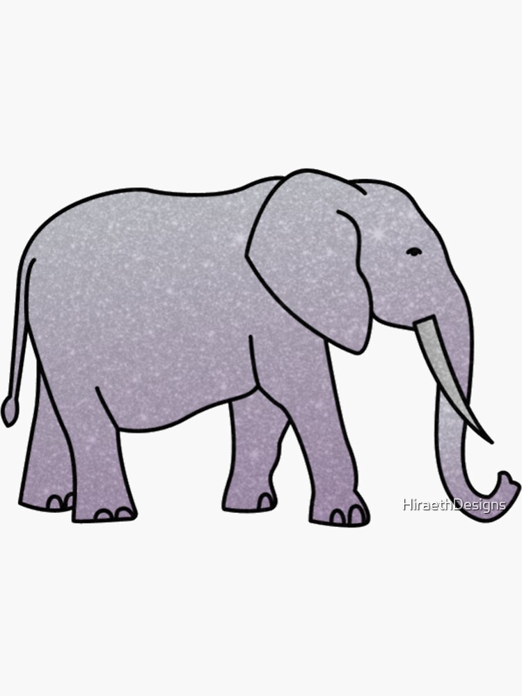 "Elephant Sticker & Prints - Glitter Texture 3900x4575 High Quality ...