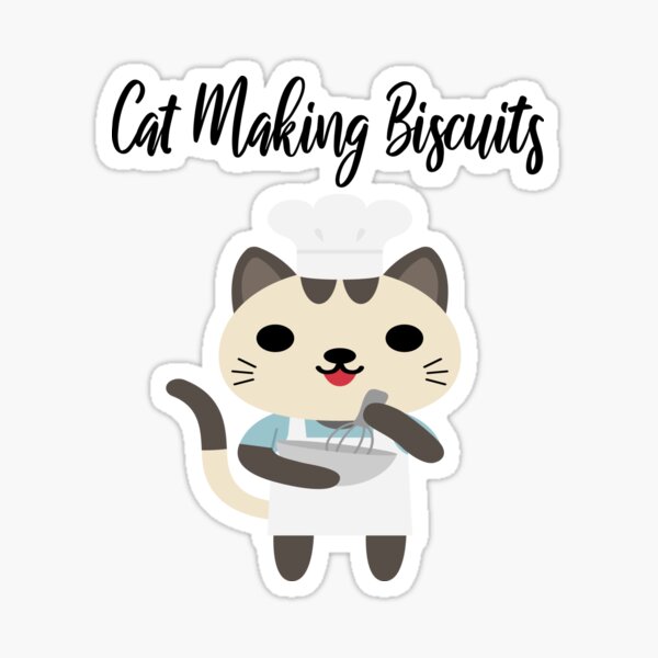 "cat making biscuits" Sticker for Sale by CutePillow | Redbubble