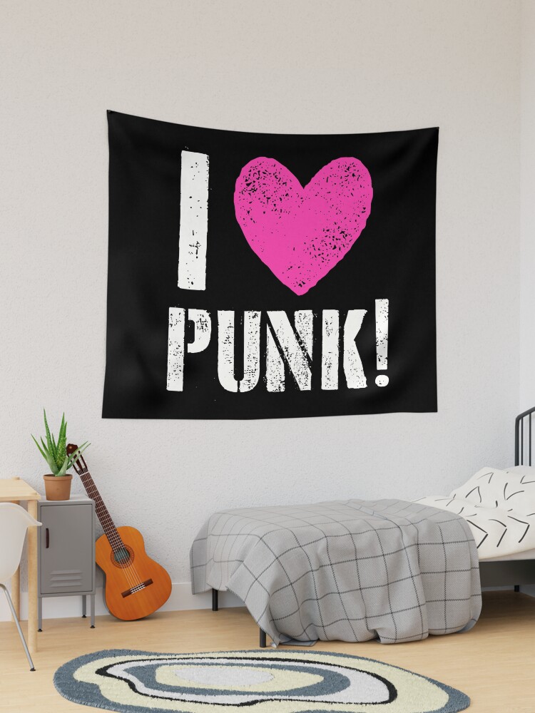"I LOVE PUNK!" Tapestry for Sale by BobbyG305 | Redbubble