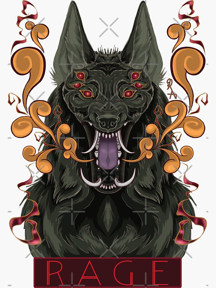 "Rage" Sticker for Sale by Reigne3171 | Redbubble