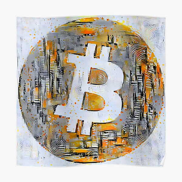 "Bitcoin Logo NFT Art, Fingerprint" Poster for Sale by JimMadeThis | Redbubble