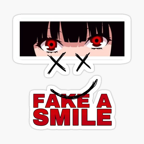 "Fake smile" Sticker for Sale by mariamAsaad30 | Redbubble