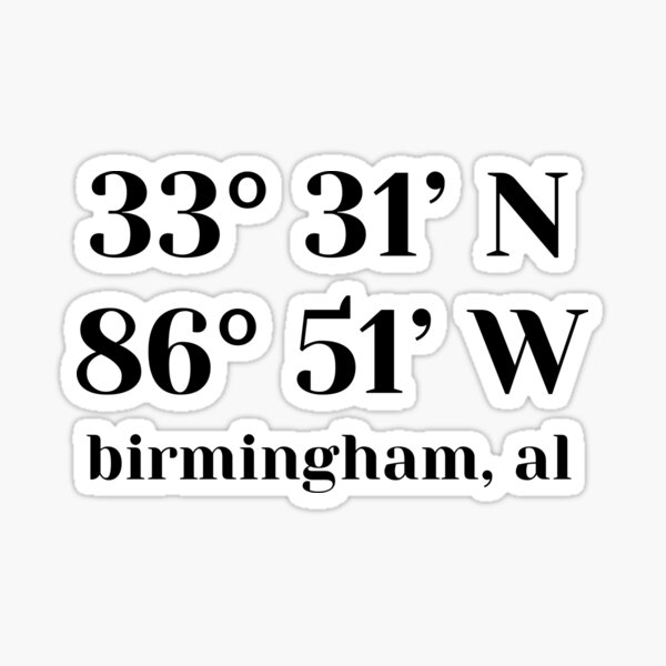 "map coordinates- bsc" Sticker for Sale by cederucki | Redbubble