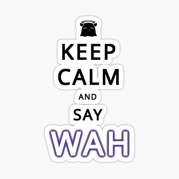 "Takodachi - Keep calm and say WAH" Sticker for Sale by Holotya | Redbubble