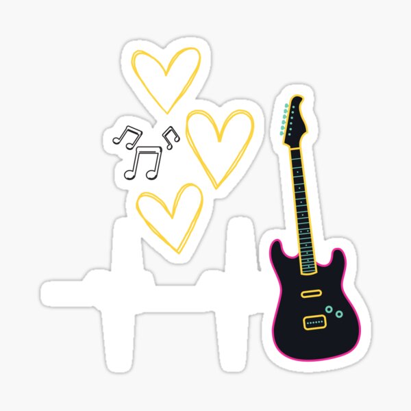 "electric guitar design for music lovers " Sticker for Sale by IQR ...