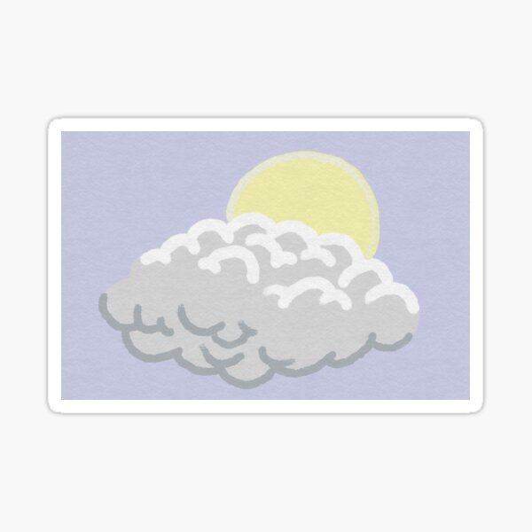 "Partly Cloudy" Sticker for Sale by emikat-art | Redbubble