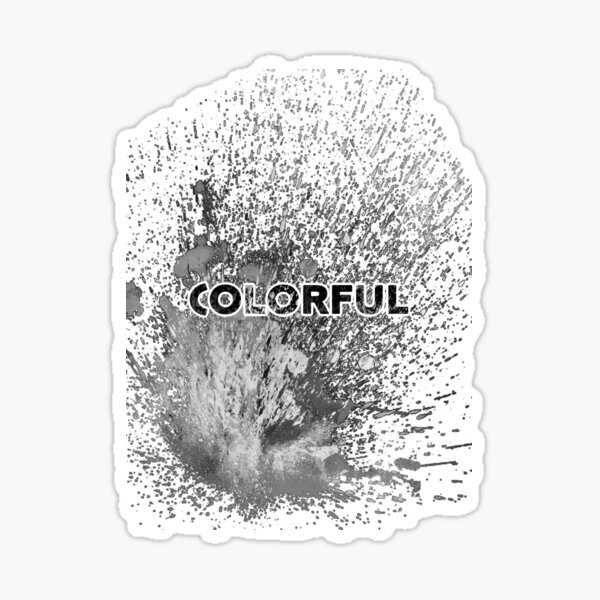 "Colorful Gray Black Gradient Paint Splatter English" Sticker for Sale ...