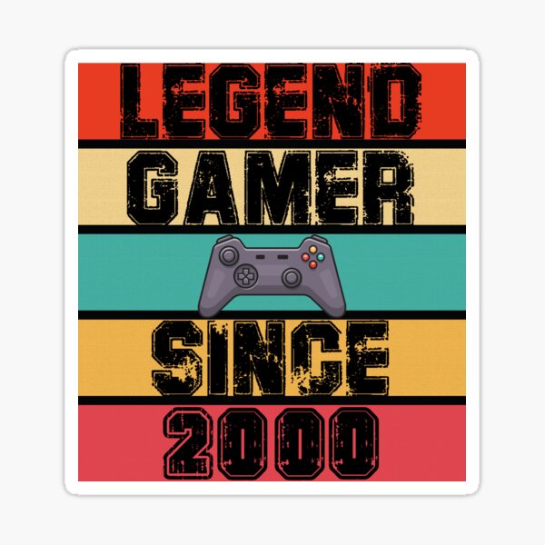 "legend gamer since 2000" Sticker for Sale by kotsdesign | Redbubble