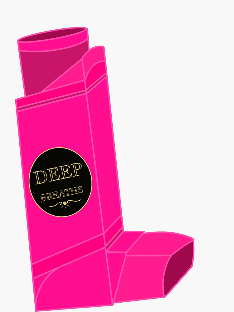 "Pink inhaler" Sticker for Sale by Honeynites | Redbubble
