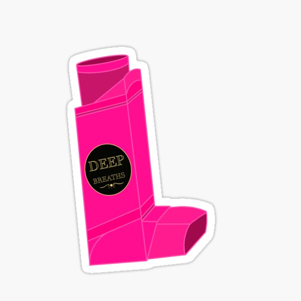 "Pink inhaler" Sticker for Sale by Honeynites | Redbubble