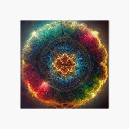 "Incandescent Tesla Mandala. By Artist O O" Art Board Print for Sale by ...