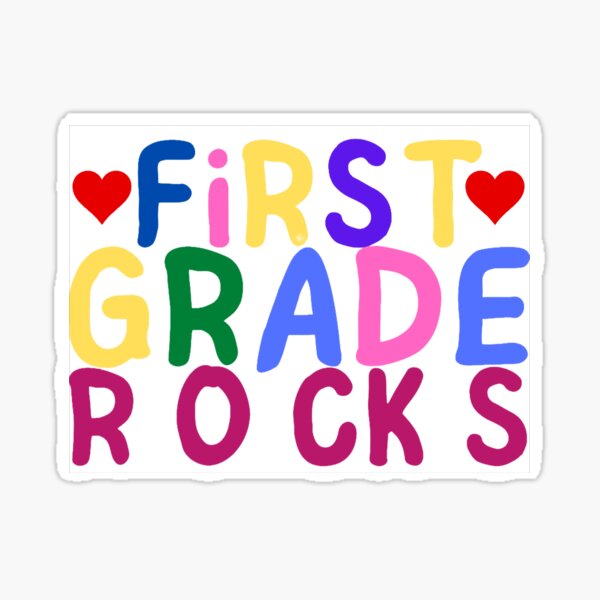 "First Grade Rocks" Sticker for Sale by Beautiful1995 | Redbubble