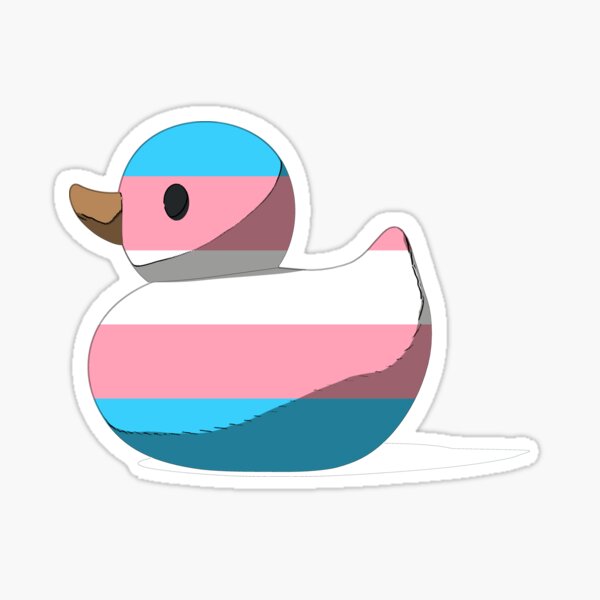 "trans duck" Sticker for Sale by sophies-roses | Redbubble