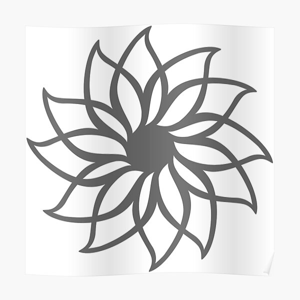 "Single Flower Line Art" Poster for Sale by DJSK | Redbubble